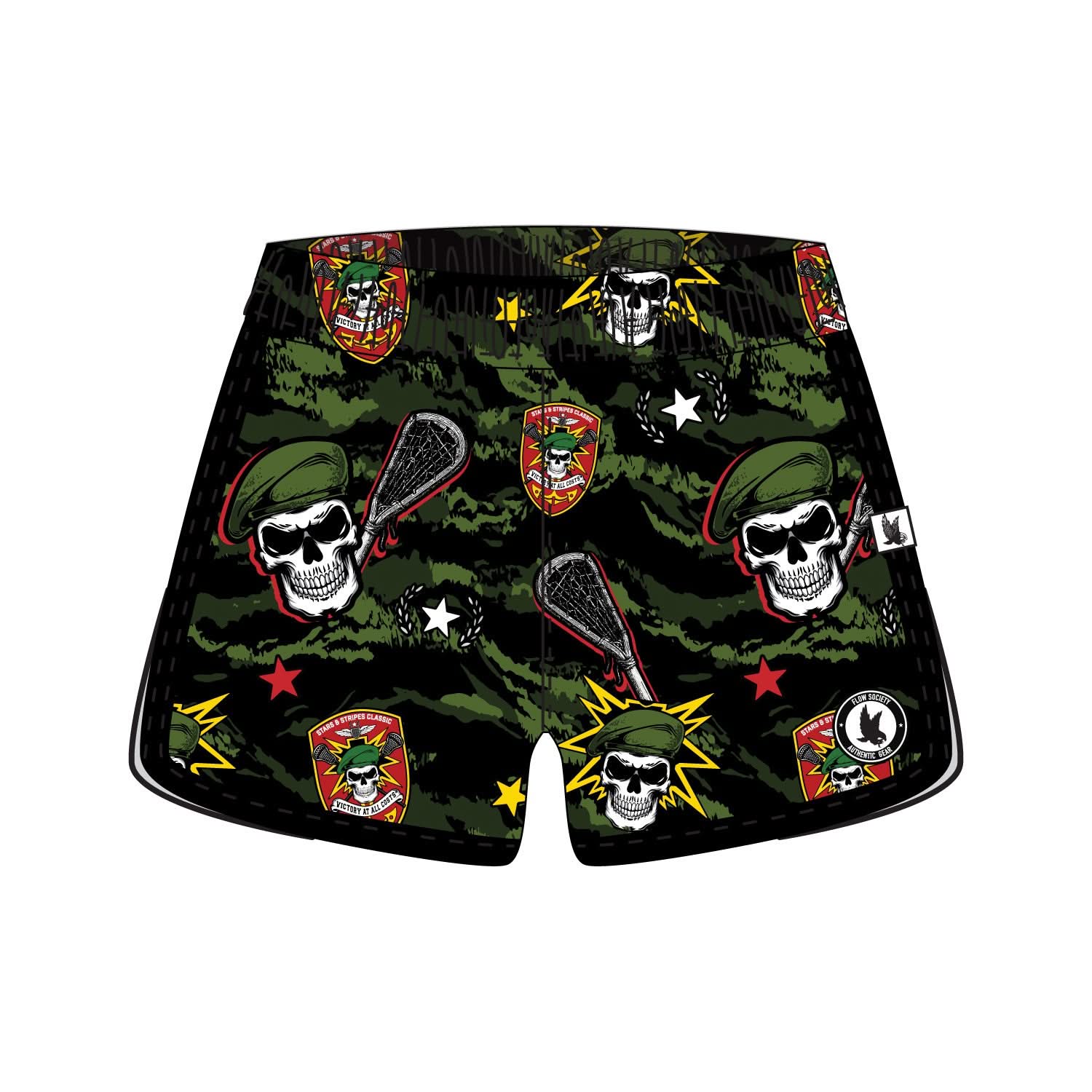 Flow Society x Green Beret Girls & Womens Tigerstripe Camo Short