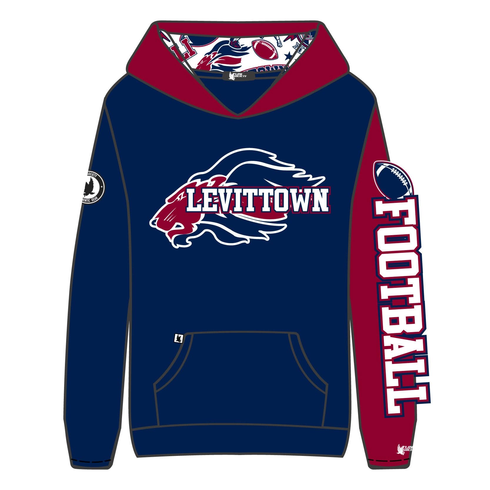Youth & Adult Levittown Football Hoodie – Flow Society