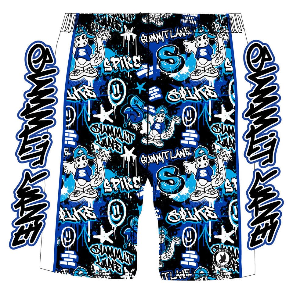 Boys & Mens Summit Lane Black Graffiti Short – Flow Society